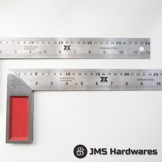 Jual Penggaris Siku Tukang Jumbo 30 cm Stainless 12"/ Siku Tukang Stainless Steel Presisi Kuat ...