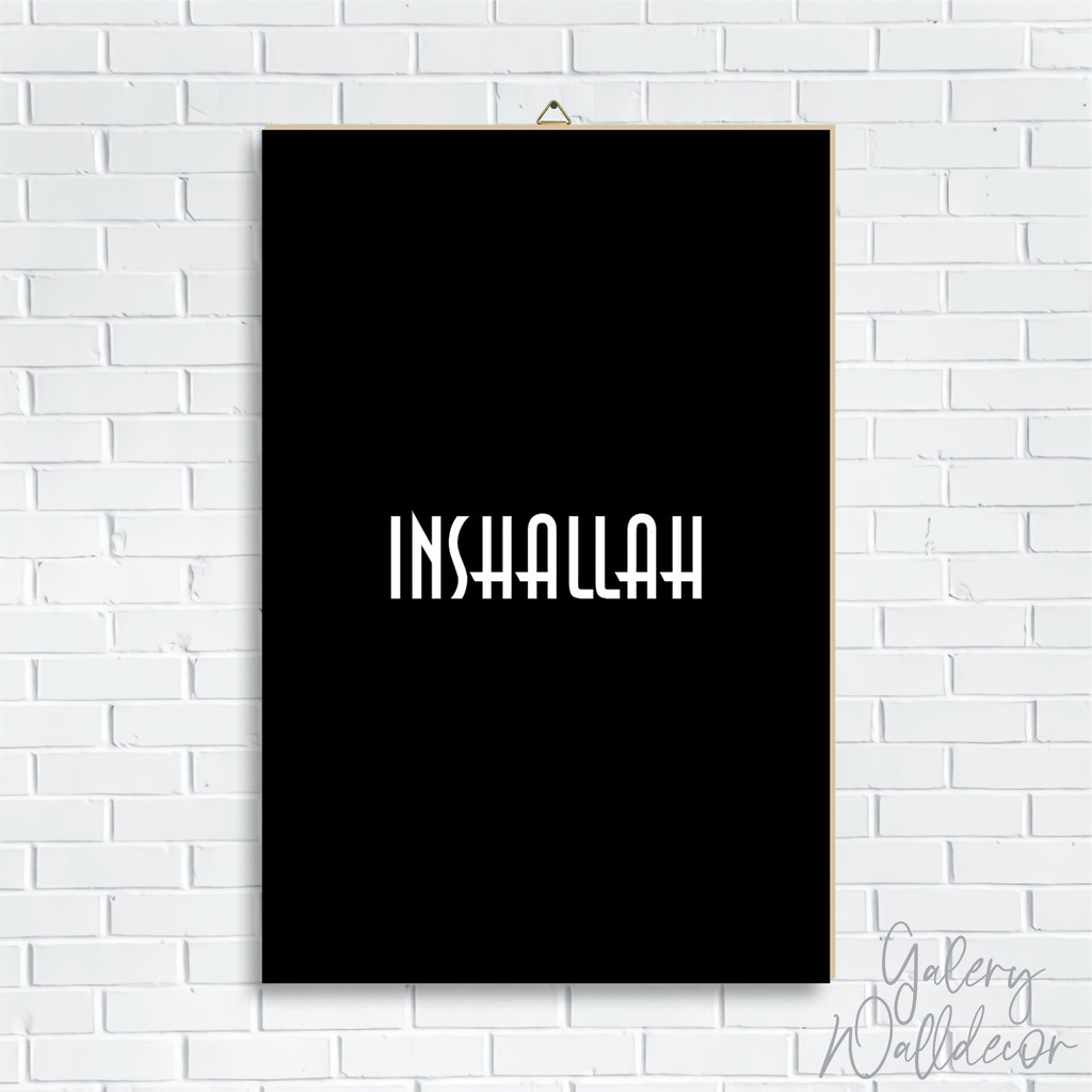 Jual Poster Kata2 Islami Inshallah | Shopee Indonesia