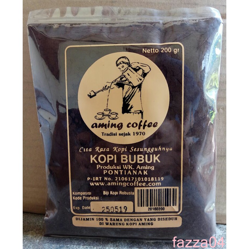 Jual Aming Coffe / kopi aming khas pontianak 200gr / kopi bubuk ...