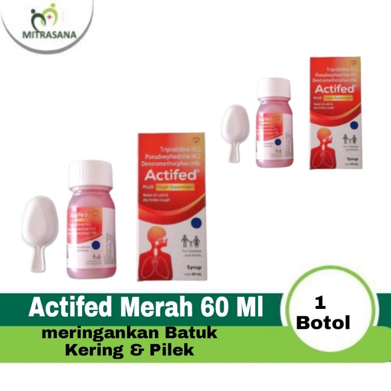 Jual Actifed Merah 60 ml - Batuk kering & pilek | Shopee Indonesia