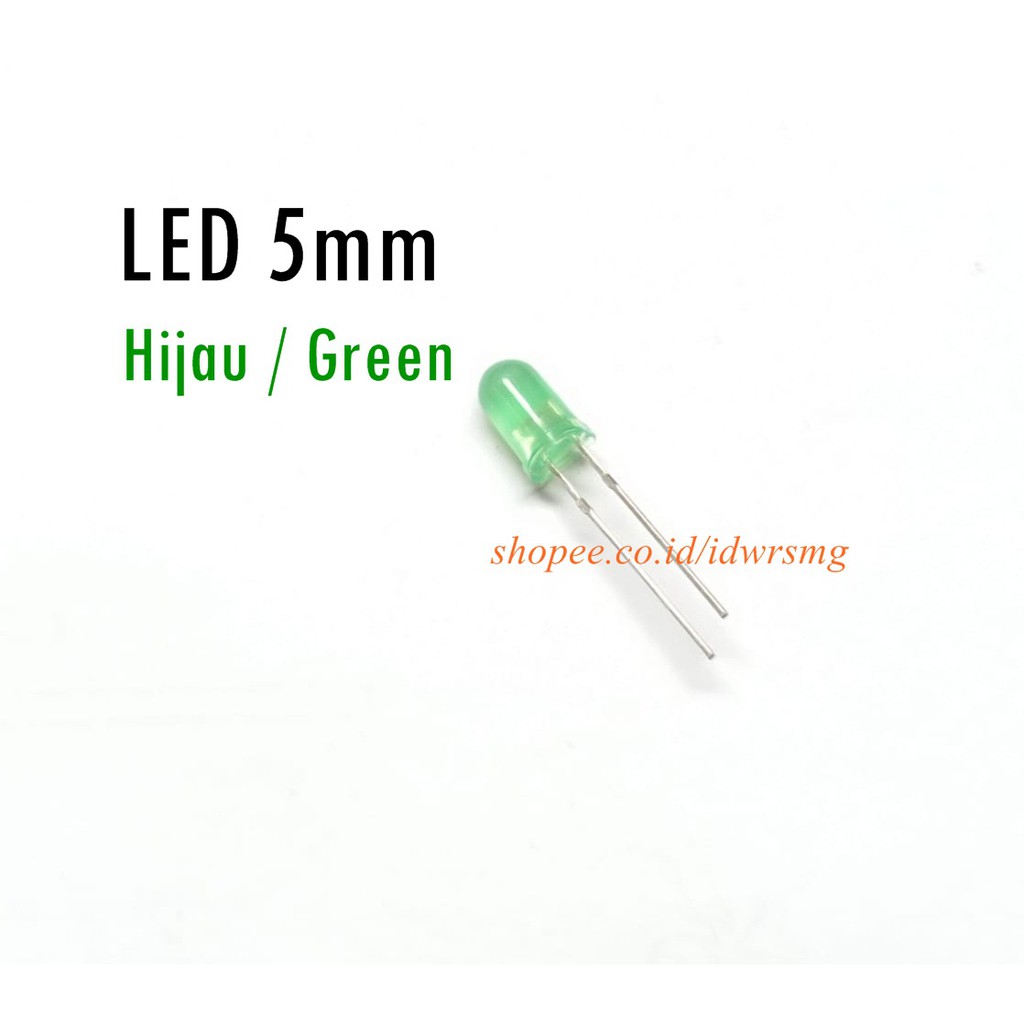 Jual LED 5mm Diffused Hijau Green Lampu Led 5 mm Warna Hijau | Shopee ...