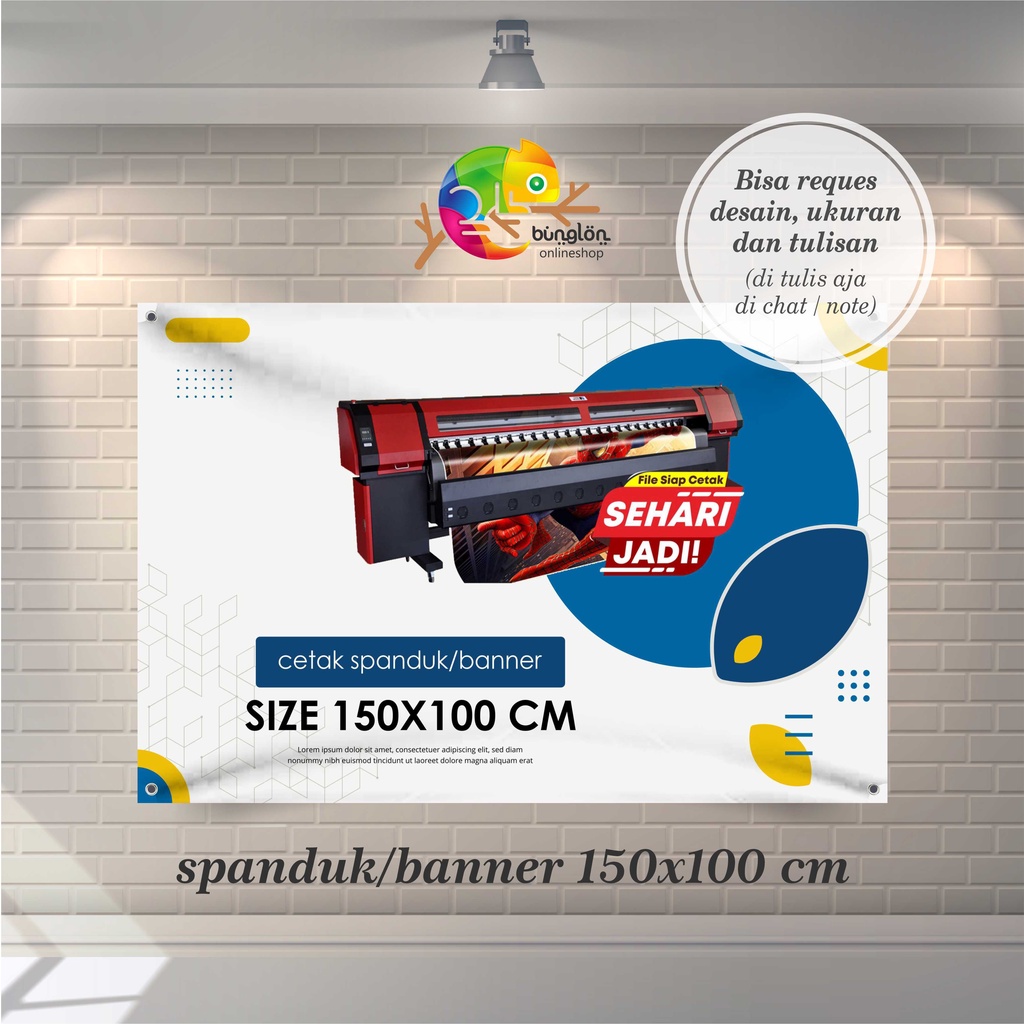 Jual Size 150x100 Cm Cetak Spanduk Banner Custom Resques Desain, Ukuran ...