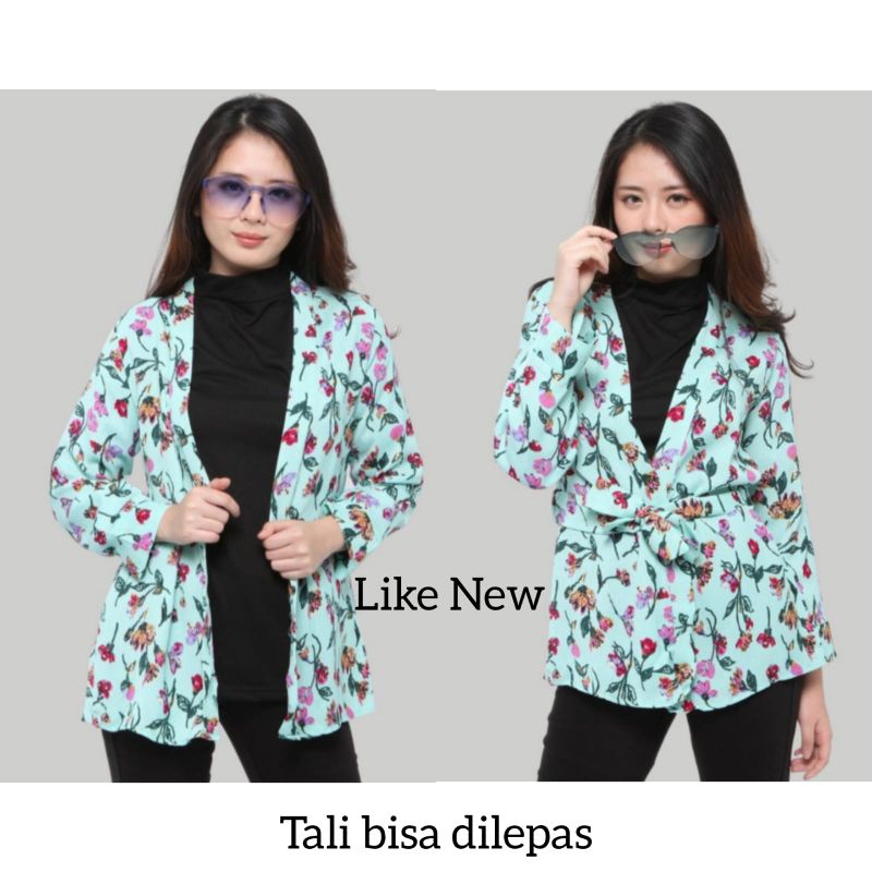 Jual BARU Cardi tali bunga Cardi blazer, (preloved thrift atasan ...