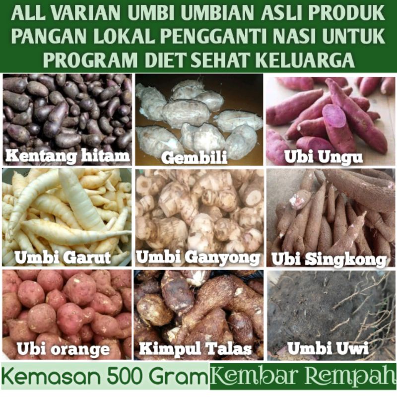 Jual ALL VARIAN UMBI UMBIAN SEGAR 500 GRAM | Shopee Indonesia