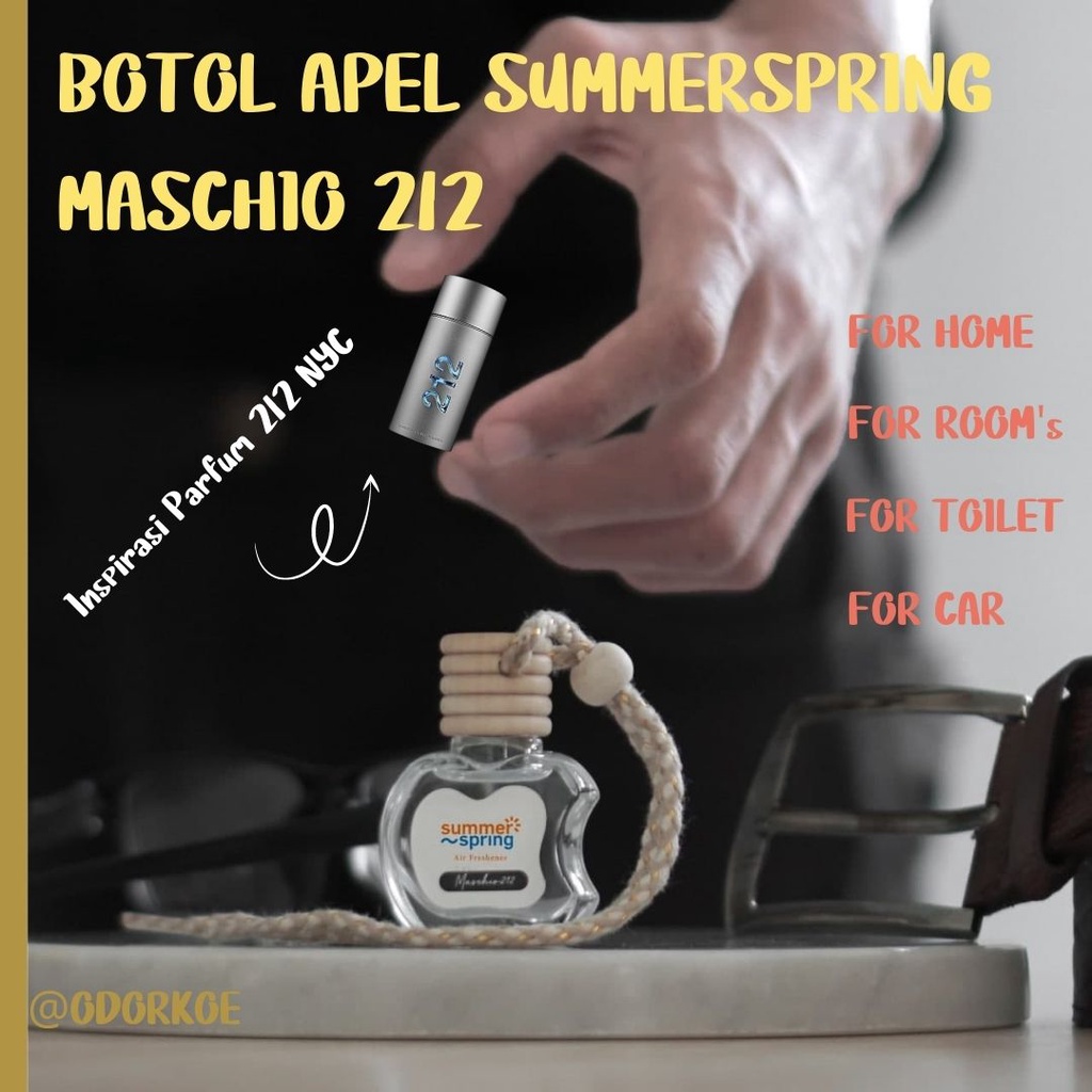 Jual Parfum Mobil Botol Apel Aroma Maschio 212 / Parfum Ruangan ...