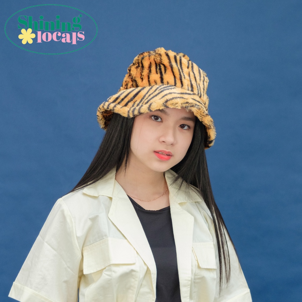 Jual Animal Print Bucket Hat Tiger ( Velvet / Fluffy ) | Shopee Indonesia