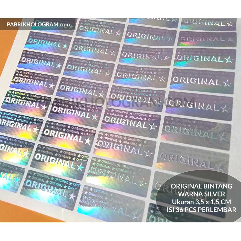 Jual Stiker Hologram Original Bintang Silver 3,5 cm | Shopee Indonesia