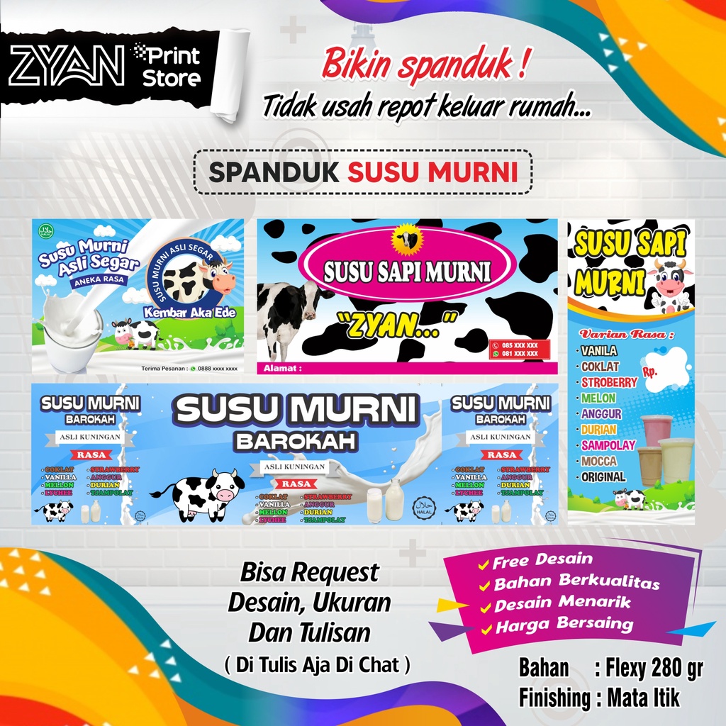 Jual SPANDUK BANNER SUSU MURNI | Shopee Indonesia
