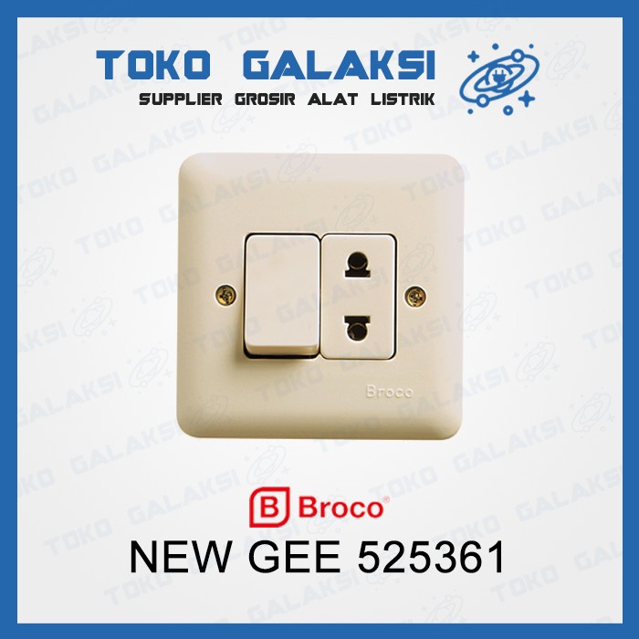 Jual Broco New Gee 525361 Saklar Engkel + Stop Kontak Indonesia|Shopee ...
