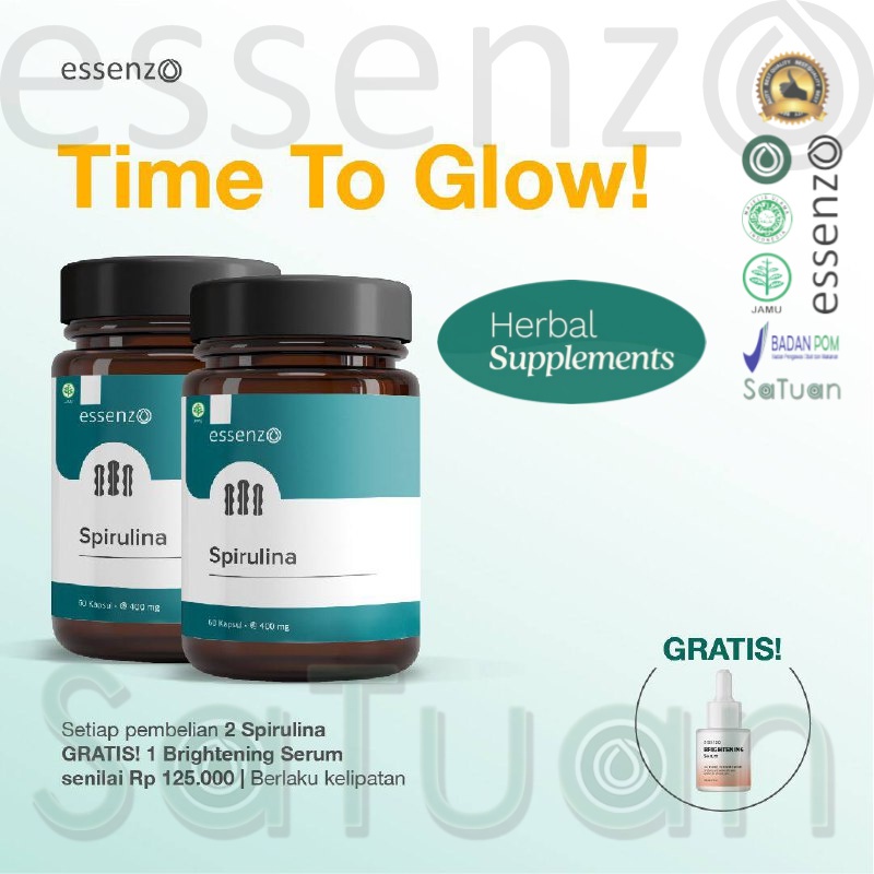 Jual Ganggang Hijau KeBiruan Essenzo Spirulina Sumber Protein Sel Tunggal | Shopee Indonesia