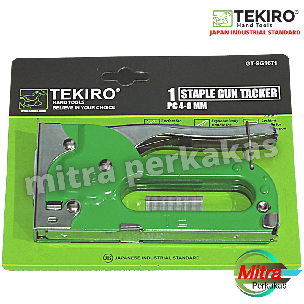 Jual staplesstandar ukuran 4 - 8 mm TEKIRO alat tembak staples - Hijau ...
