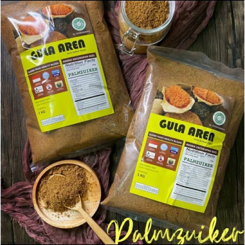 Jual PALM SUGAR POWDER 1 KG HALAL MUI 100% ALAMI GULA AREN | Shopee ...