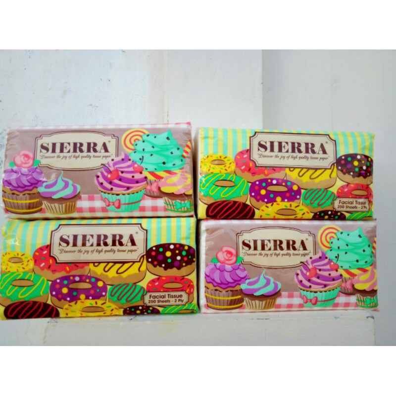 Jual Tissu Sierra Facial Tissue 250 Sheets 2 in 1 | Shopee Indonesia