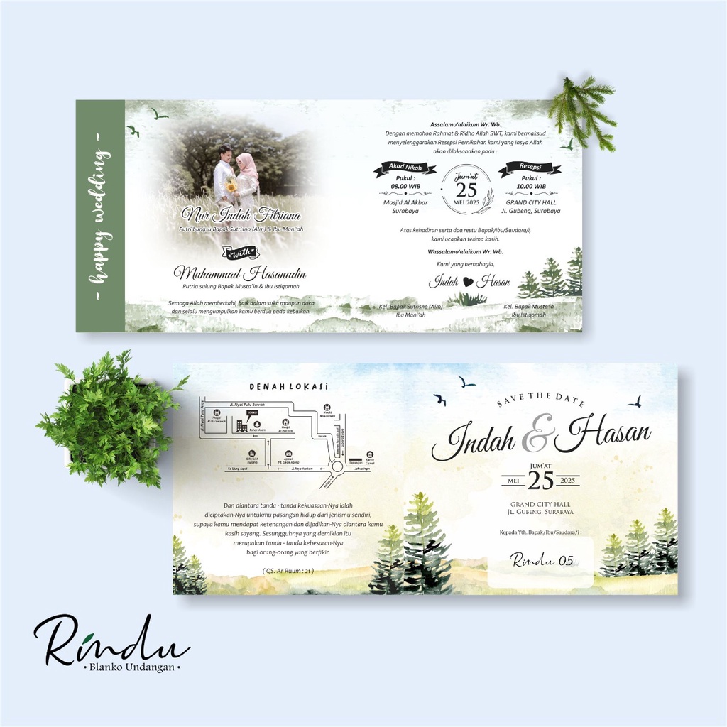 Jual BLANKO UNDANGAN KOSONGAN RINDU 05 - KARTU UNDANGAN PERNIKAHAN ...