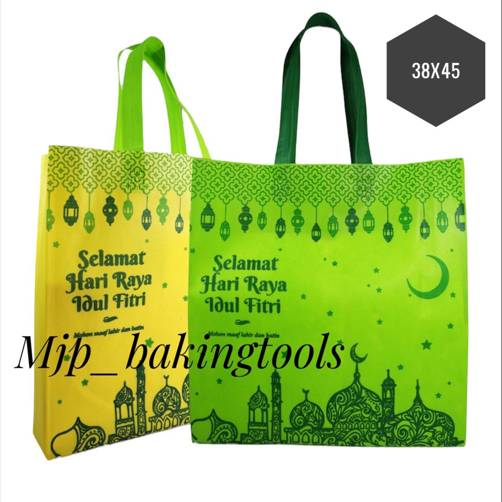 Jual TAS PARCEL LEBARAN KAIN SPUNBOND MOTIF IDUL FITRI 38 x 45 x 10 CM | Shopee Indonesia