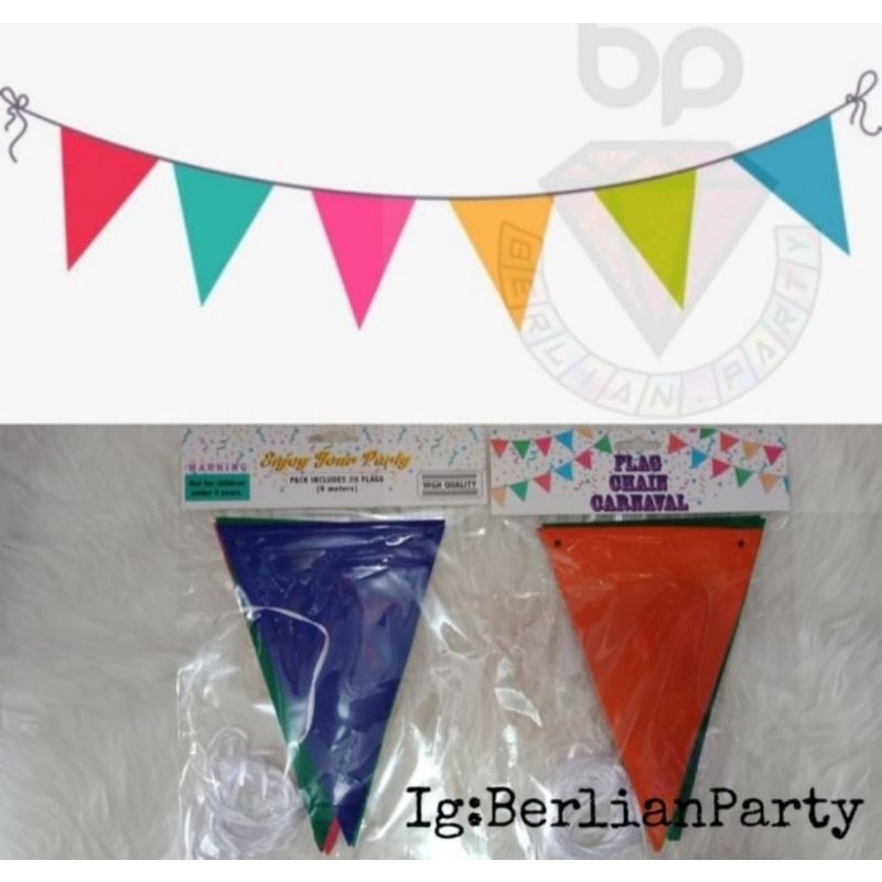 Jual Bunting Flag Segitiga Kain / Bendera Kain Warna Warni / Bendera Karnaval | Shopee Indonesia