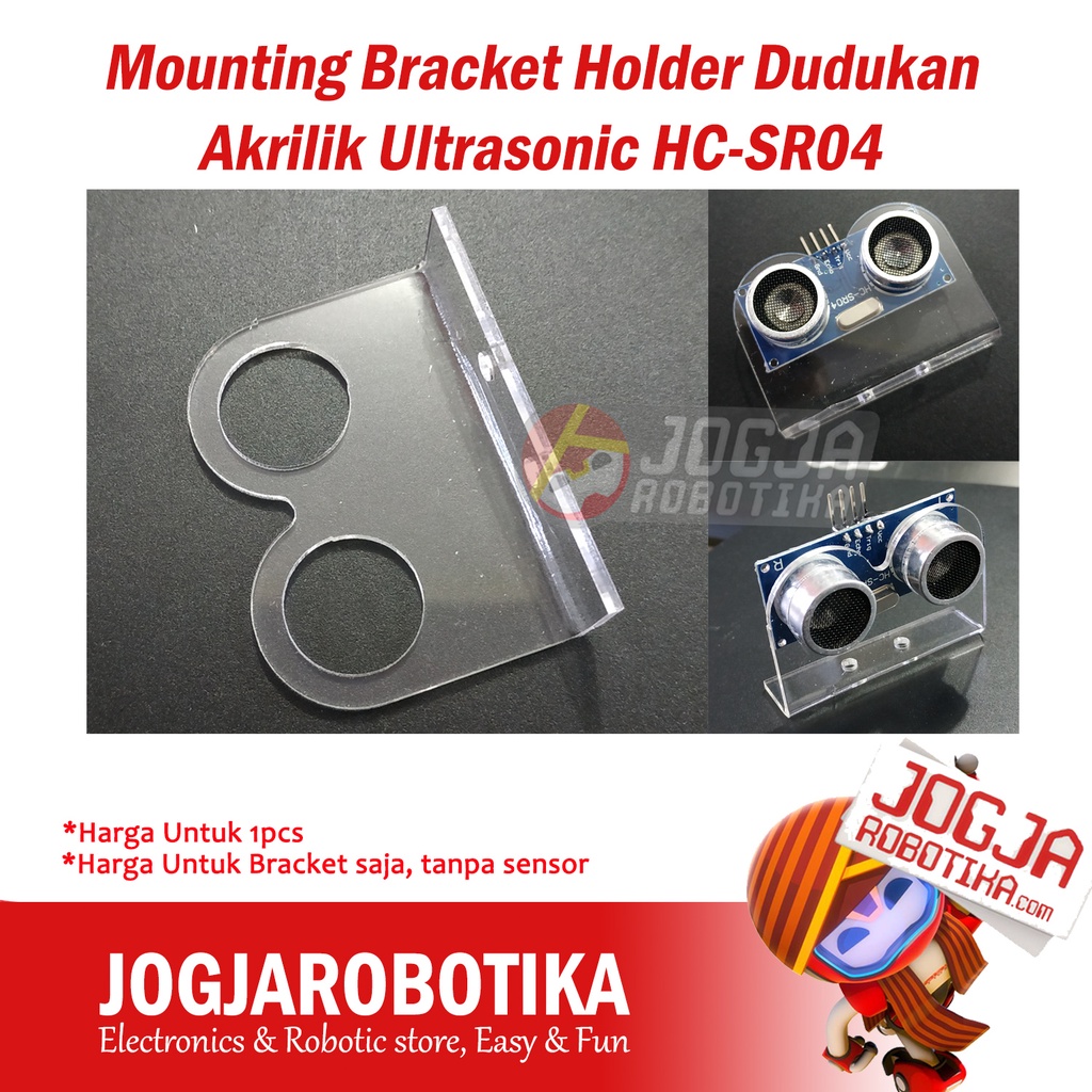 Jual Mounting Bracket Holder Dudukan Akrilik Ultrasonic HC-SR04 ...
