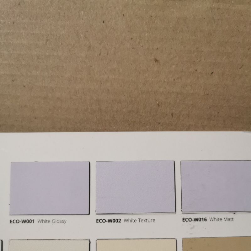 Jual HPL ECO warna putih solid Eco W001 / W002 / W016 doff mate glossy ...
