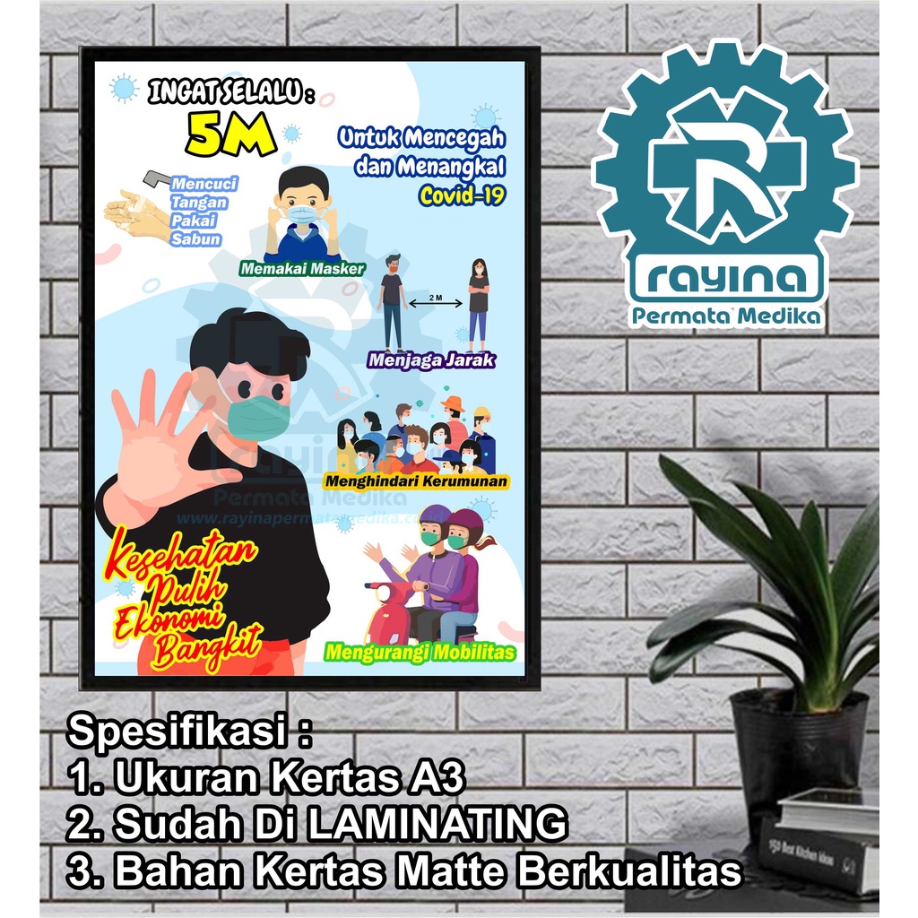 Jual Poster Ingat Selalu 5M untuk Mencegah dan Menangkal Covid 19 ...