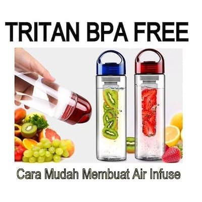 Jual Botol Infuse Water TRITAN Plastik Detox Botol Air 700ml botol ...