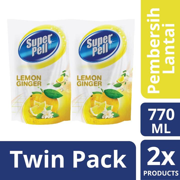Jual Super Pell Pembersih Lantai Fresh Lemon Ginger 2 x 780 mL | Shopee ...