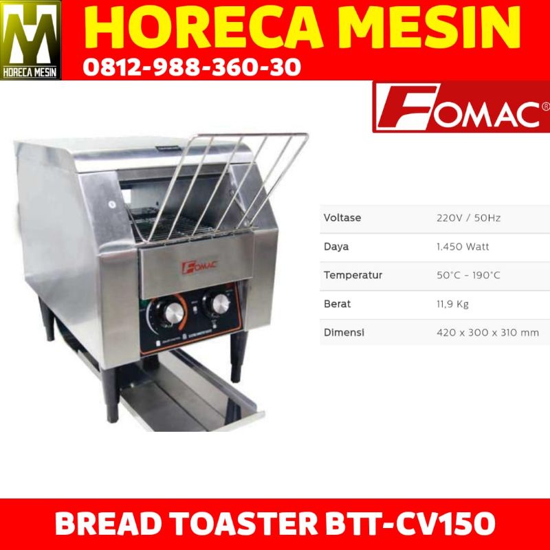 Jual Mesin Panggang Roti Conveyor/Conveyor Bread Toaster FOMAC BTT ...