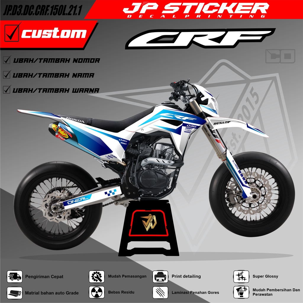 Jual Decal CRF 150 L Full Body stiker / sticker dekal CRF 150 L desain D3 021 | Shopee Indonesia