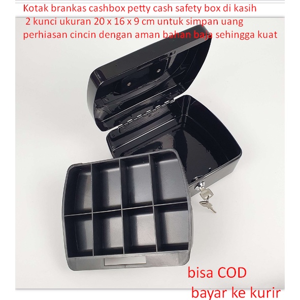 Jual Kotak brankas cashbox petty cash safety box di kasih 2 kunci ...