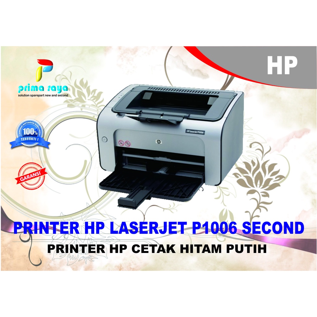 Jual Printer Laserjet P1006 Cetak Hitam Putih (Second Siap Pakai) Cetak ...