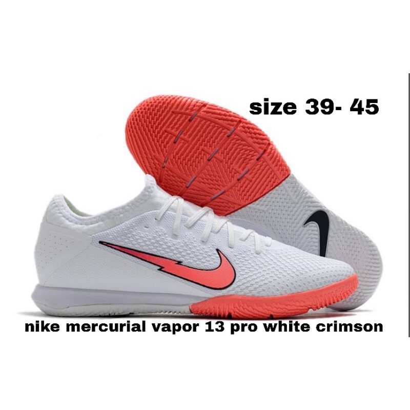 Jual Sepatu Futsal Nike Mercurial Vapor13 Pro White Crimson IC / Sepatu ...