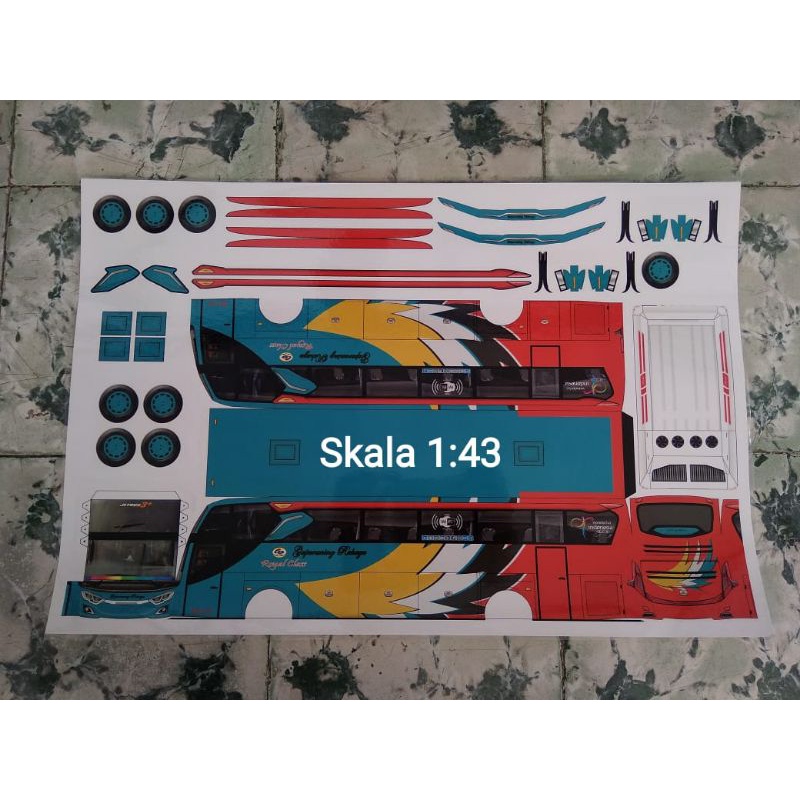Jual Lembaran PaperCraft Bus Gapuraning Rahayu JB3+ SHD VOYEGER Skala 1 ...