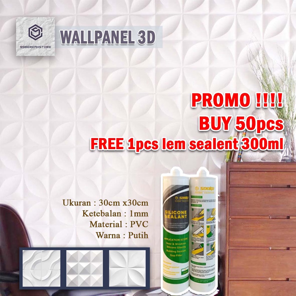 Jual WALLPANEL PVC 3D 1MM ORNAMEN MOTIF TIMBUL 30x30CM || | Shopee ...