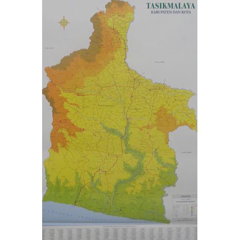 Jual == TERLARIS == Peta Kabupaten dan Kota Tasikmalaya (Lipat ...