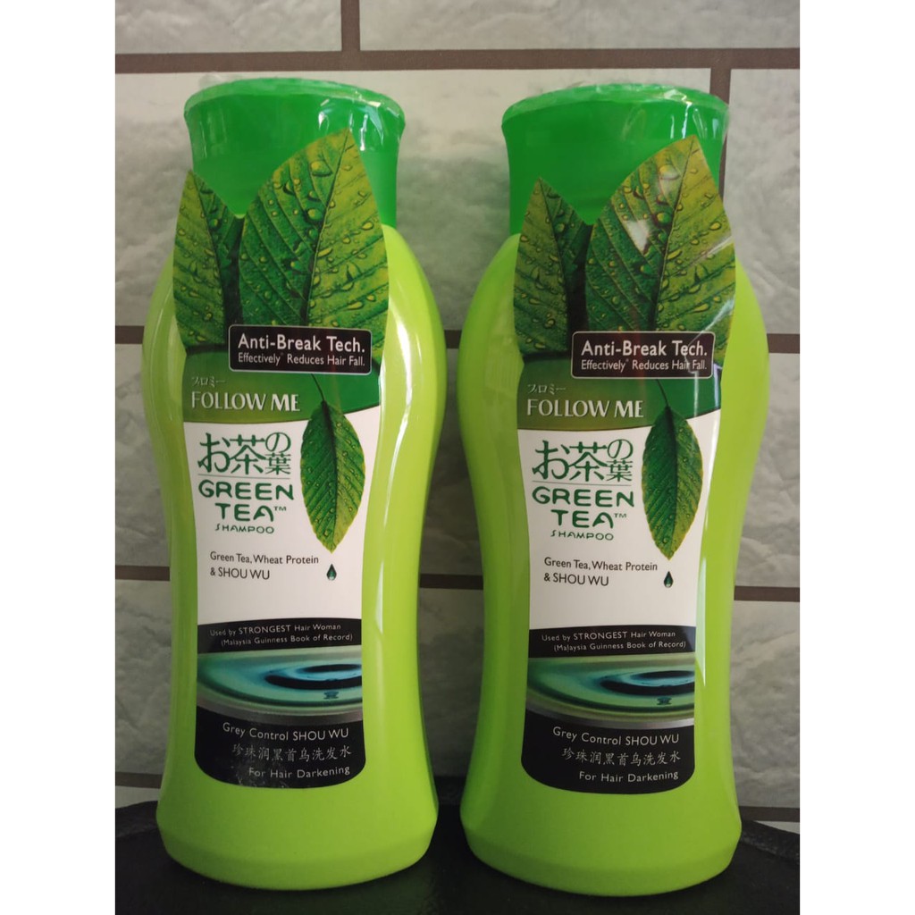 Jual Follow Me Green Tea Shampoo Grey Control 400 ml (Travel Size ...