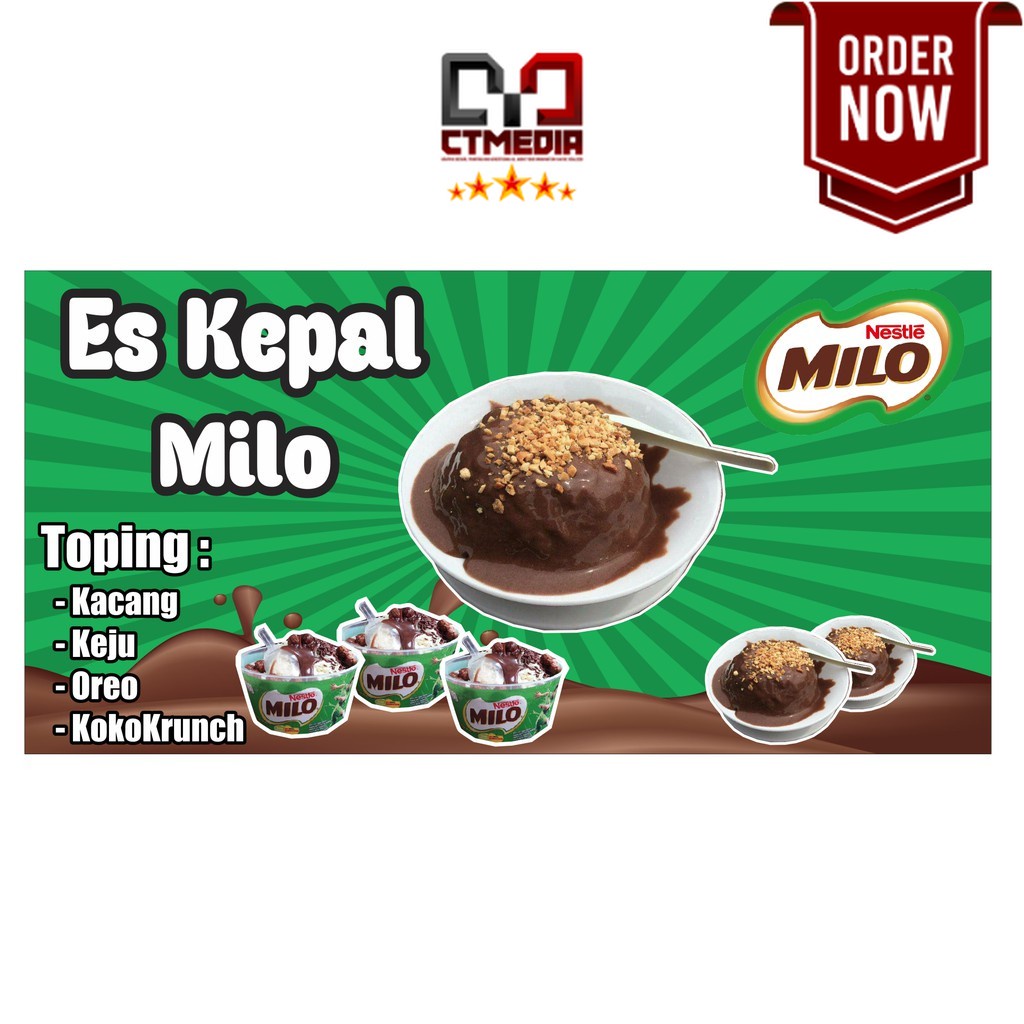 Jual Banner Es Kepal Milo Ukuran 2m x 1m | Shopee Indonesia