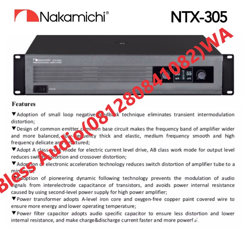 Jual Power NAKAMICHI NTX 305 Power Amplifier Original garansi Resmi ...