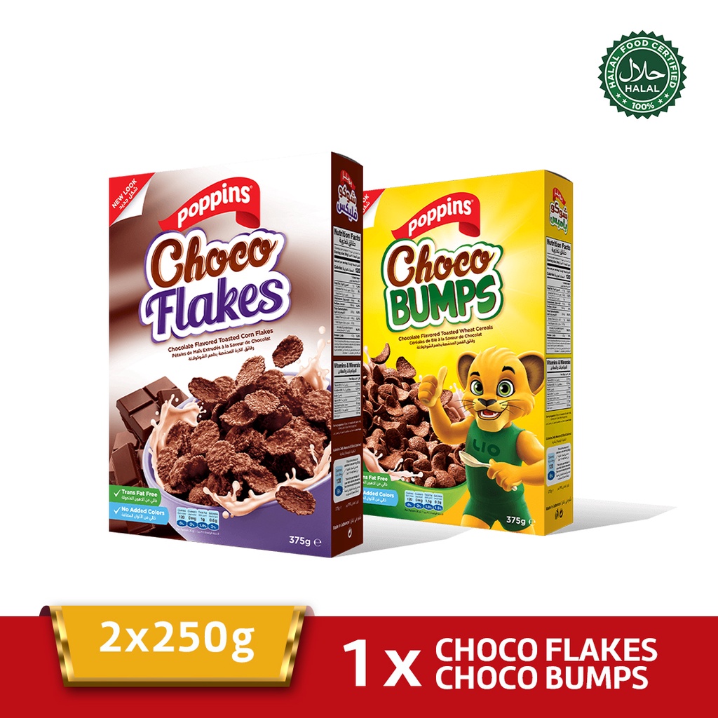 Jual Poppins Choco Bumps & Choco Flakes Cereal / Sereal Halal Indonesia ...