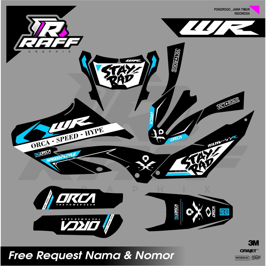 Jual decal sticker yamaha wr 155 decal supermoto wr 155 motif orca ...