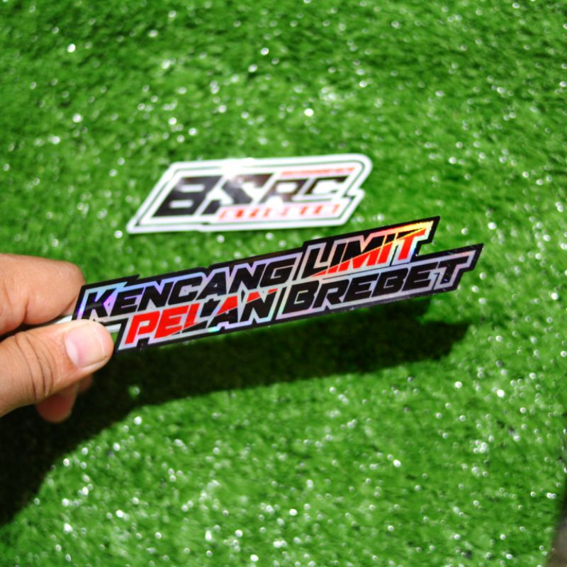 Jual sticker kata balap hologram / kencang limit pelan brebet | Shopee ...