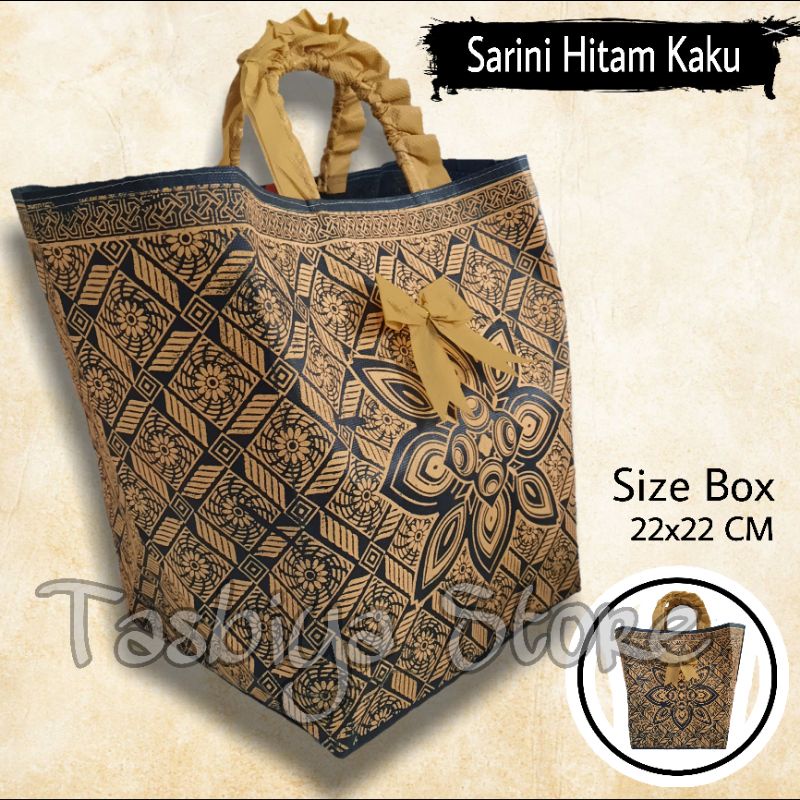 Jual Tas Box Nasi Model Sahrini Batik, Tas Spunbond ukuran 22 x 22 cm ...