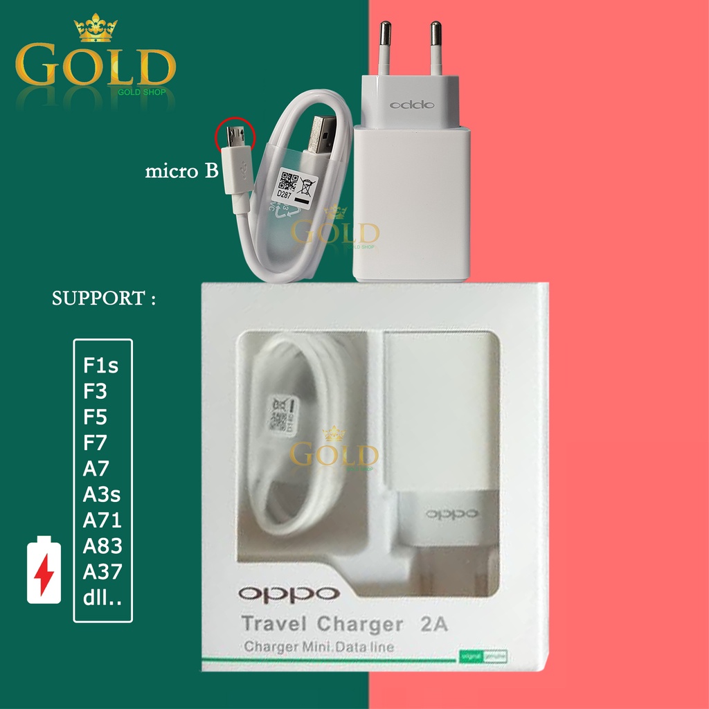 Jual ORIGINAL Charger Oppo 2A /Charger Oppo F7 F5 F3 F1plus F1s A7 A3s ...