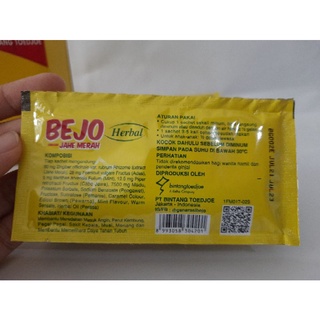 Jual (Sachet) Bejo Bintang Toedjoe dengan Jahe Merah Herbal | Meredakan ...