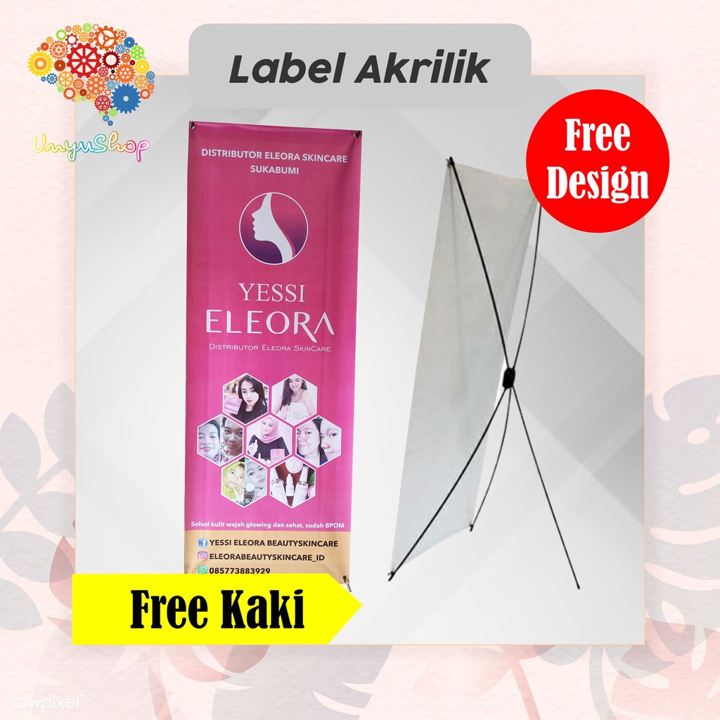 Jual X Banner Spanduk Kaki Standing Banner 160cmx60cm FREE DESIGN ...