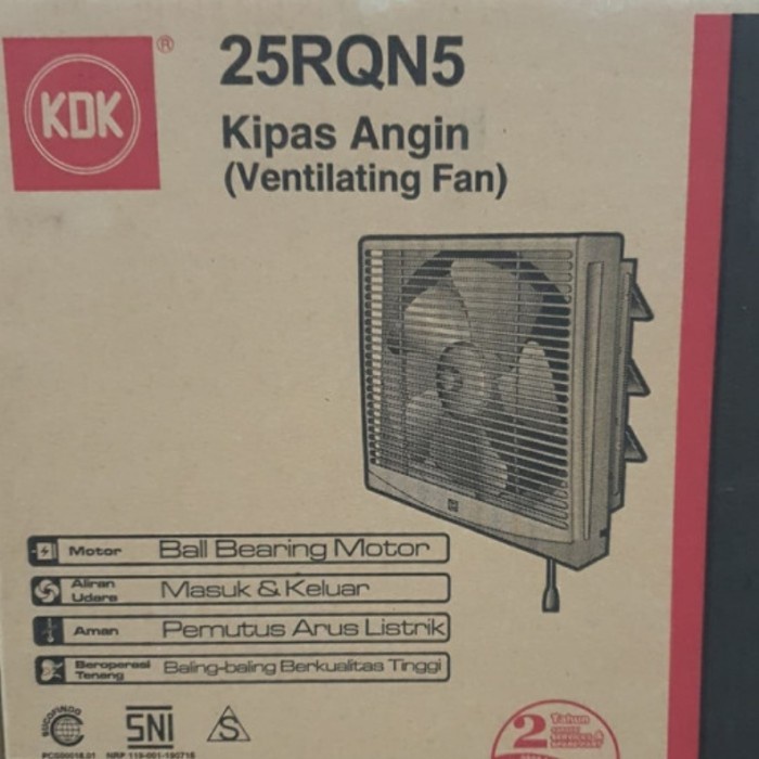Jual KDK Exhaust Fan 10 Inch 25RQN5 Ventilating KDK 25 RQN 5 10Inch l ...