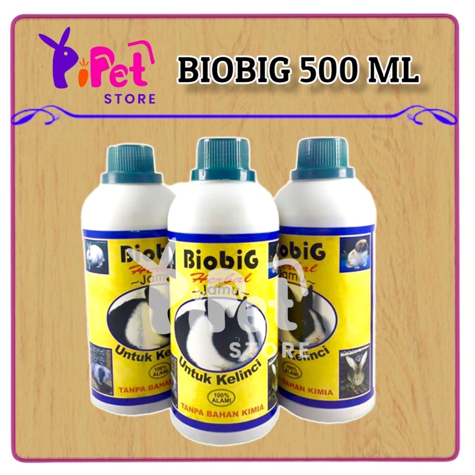 Jual Vitamin Obat Kelinci BIOBIG 500 ml Jamu Herbal Rabbit Hamster ...