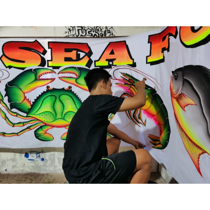 Jual [BISA COD] SPANDUK PECEL LELE LUKIS ORIGINAL ASLI LAMONGAN ...
