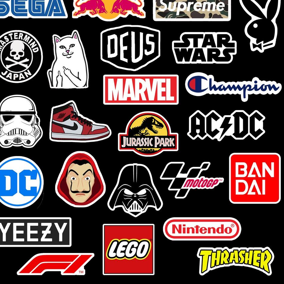 Jual Model Terjamin 24Pcs STICKER BRAND LOGO 2ND HYPEBEAST Medium Size ...