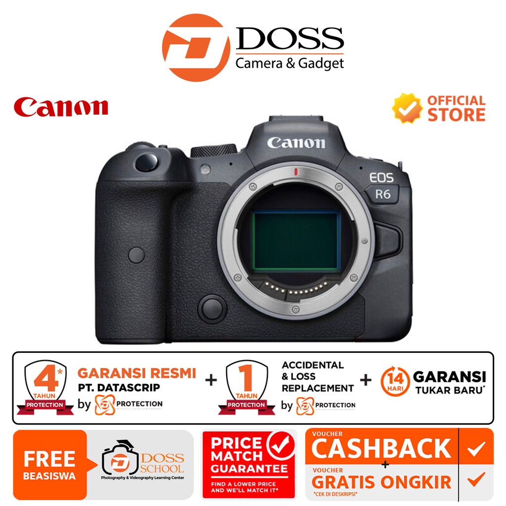 Jual Canon EOS R6 Body Only / Canon Mirrorless EOS R6 / Canon R6 ...