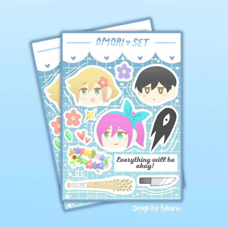 Jual OMORI Sticker Sheet | Real world set | sunny basil aubrey | Shopee ...