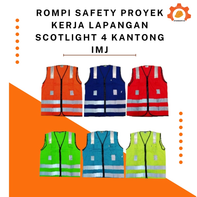 Jual Rompi Safety Proyek Kerja Lapangan Scotlight 4 Kantong IMJ ...